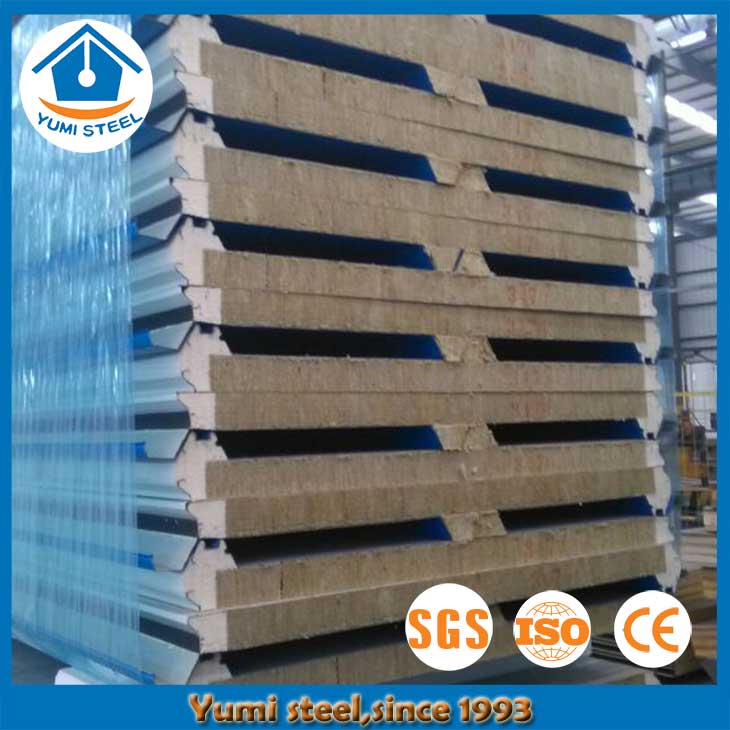 Panel sándwich de techo de lana de roca de sellado PIR / PUR de 50 mm ...